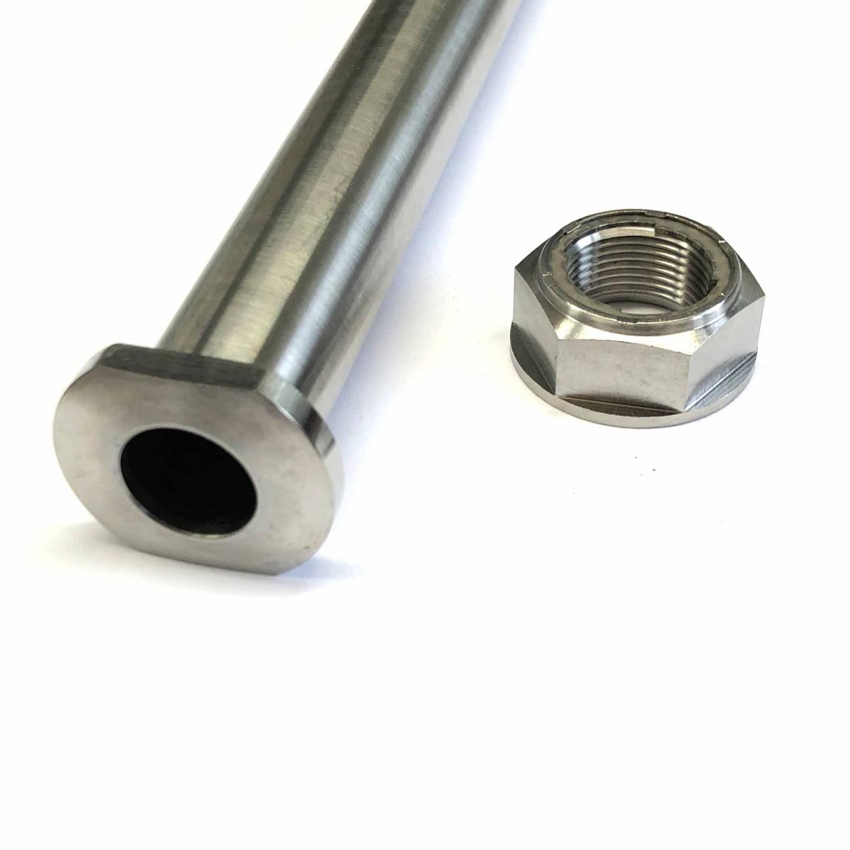 Titanium Rear Spindle & Nut - M22X1.50Mm